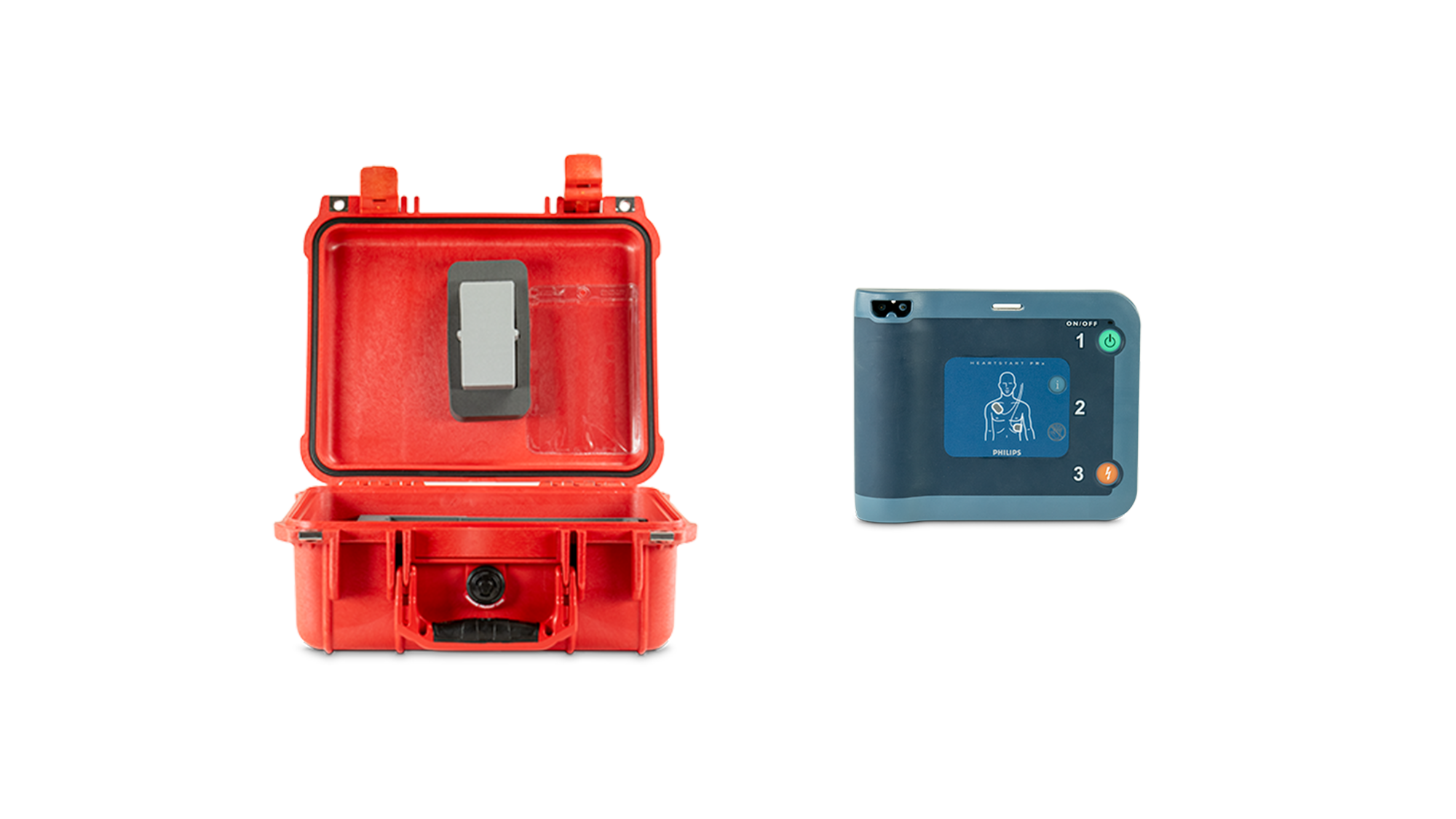 OnSite AED with Plastic Waterproof Shell Carry Case